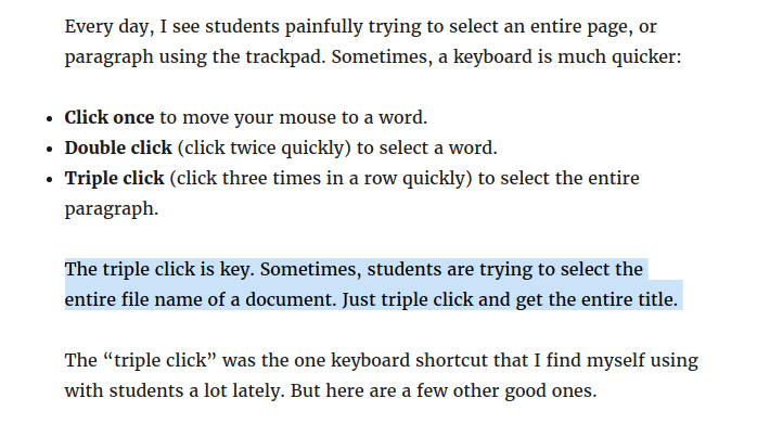 The one keyboard shortcut your students should really know. - Classroom ...
