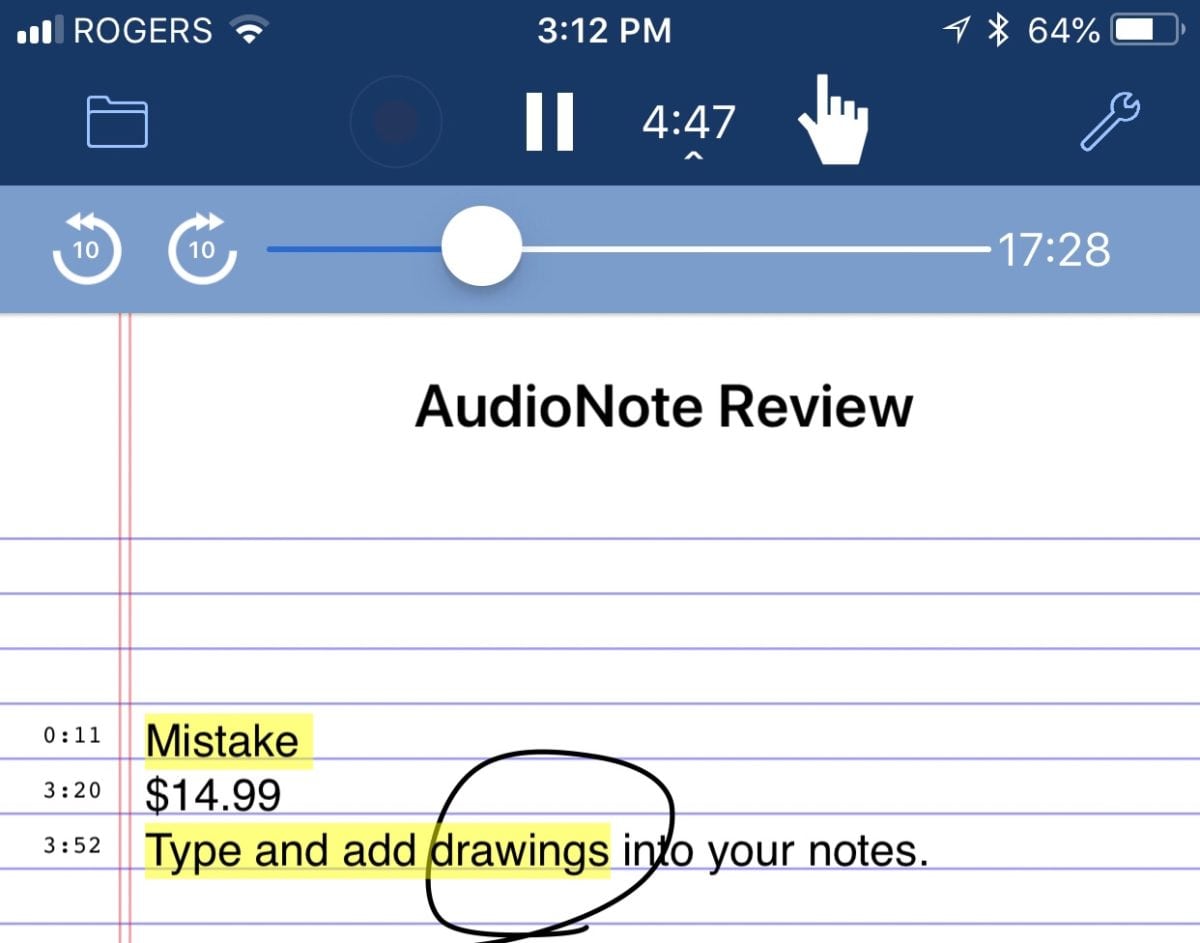 AudioNote App – Taking notes / drawing diagrams in the classroom with ...